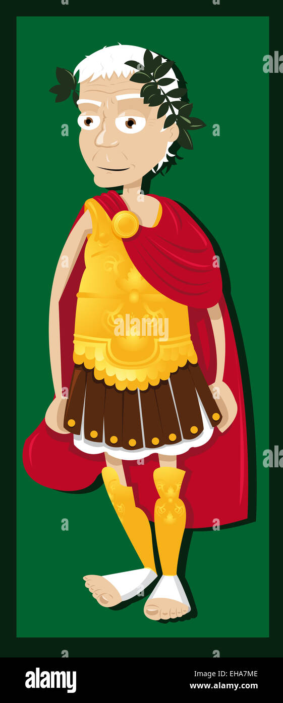 a vector cartoon representing a funny Julius Caesar Stock Photo - Alamy