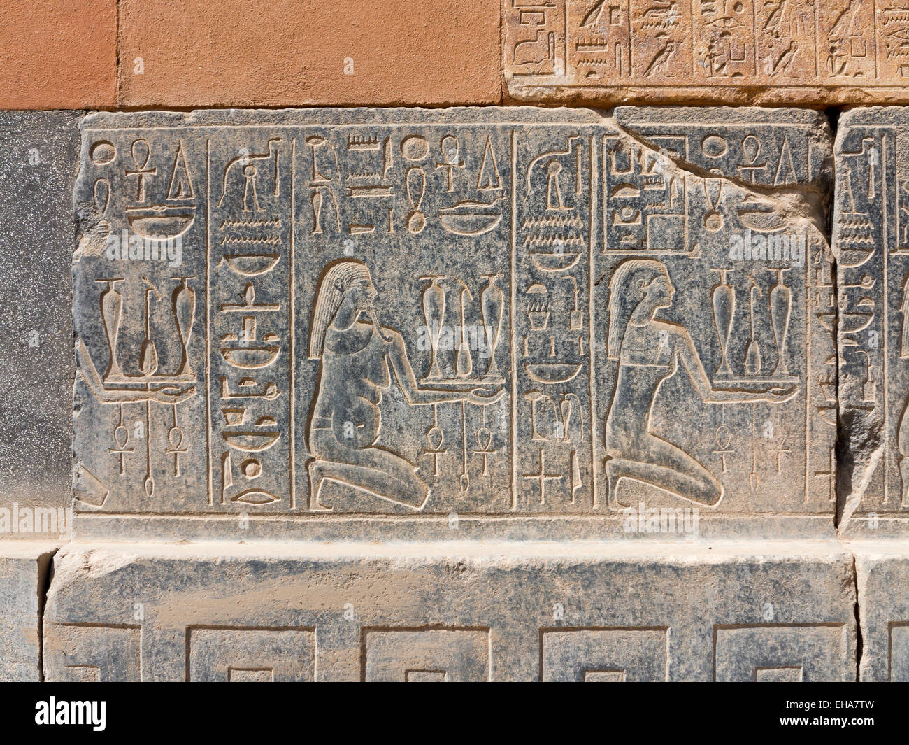 Reliefs within The Red Chapel of Queen Hatshepsut in the open-air ...