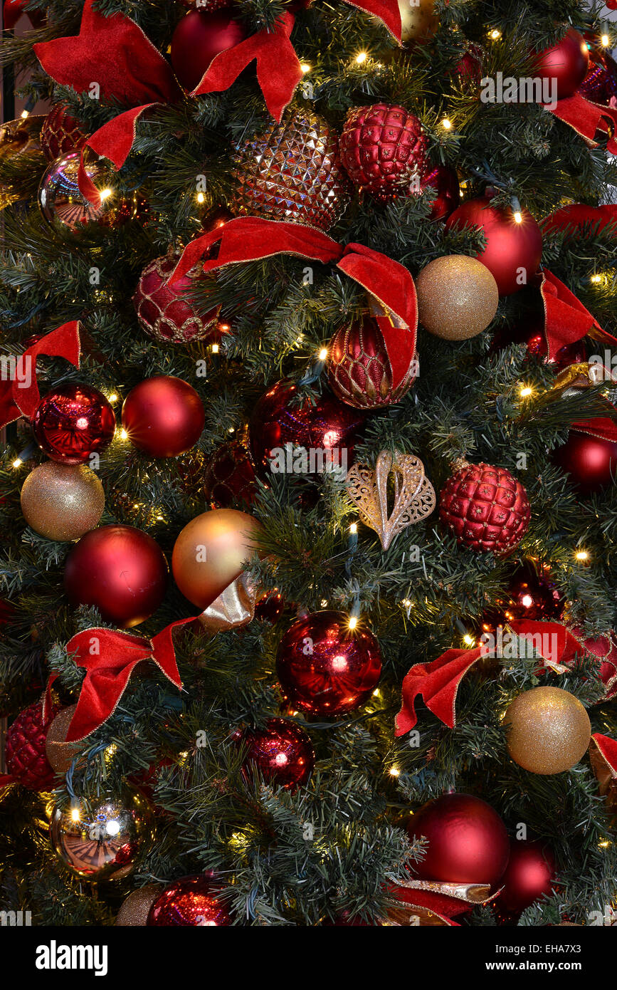 Christmas Tree Scene Stock Photo - Alamy