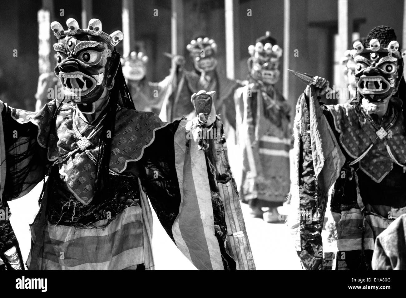 Ladakh festivals Black and White Stock Photos & Images - Alamy