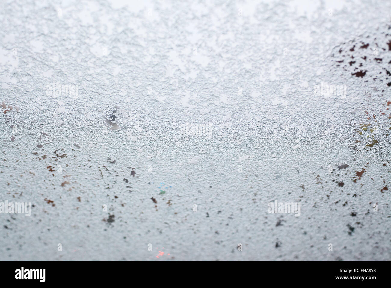 Vehicle windshield in winter, piled snow on glass Stock Photo - Alamy
