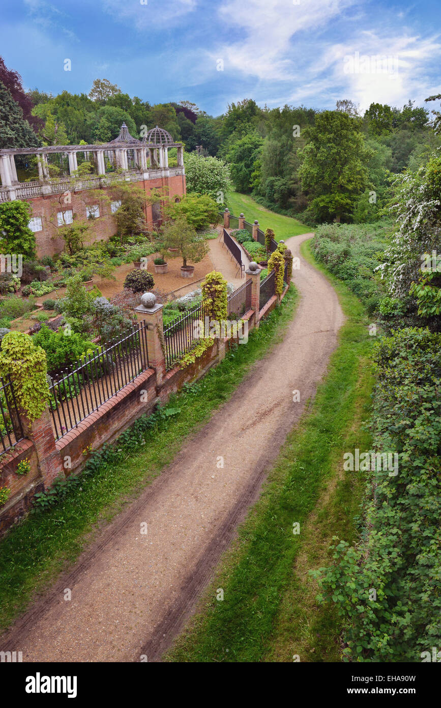 Road and nature next to a old castle in a natural light Stock Photo - Alamy