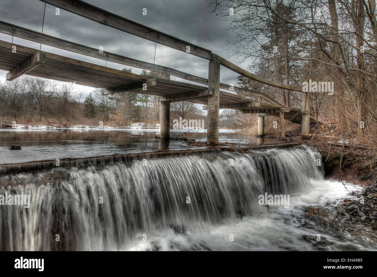 Grey wooden bridge hi-res stock photography and images - Alamy