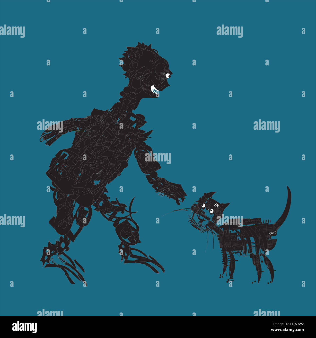 Alien And Cat Stock Photo - Alamy