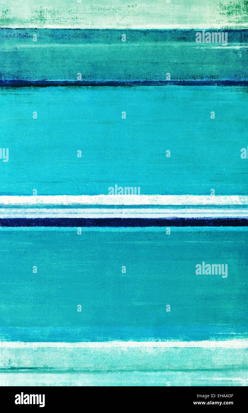 Teal Abstract Art Painting Stock Photo - Alamy
