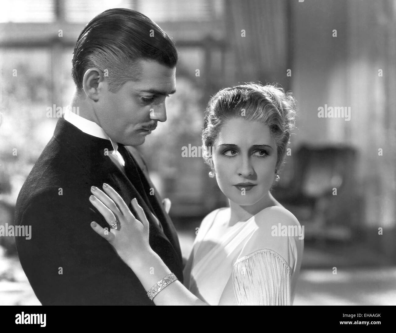 Clark Gable, Norma Shearer, on-set of the Film "Strange Interlude", 1932 Stock Photo - Alamy