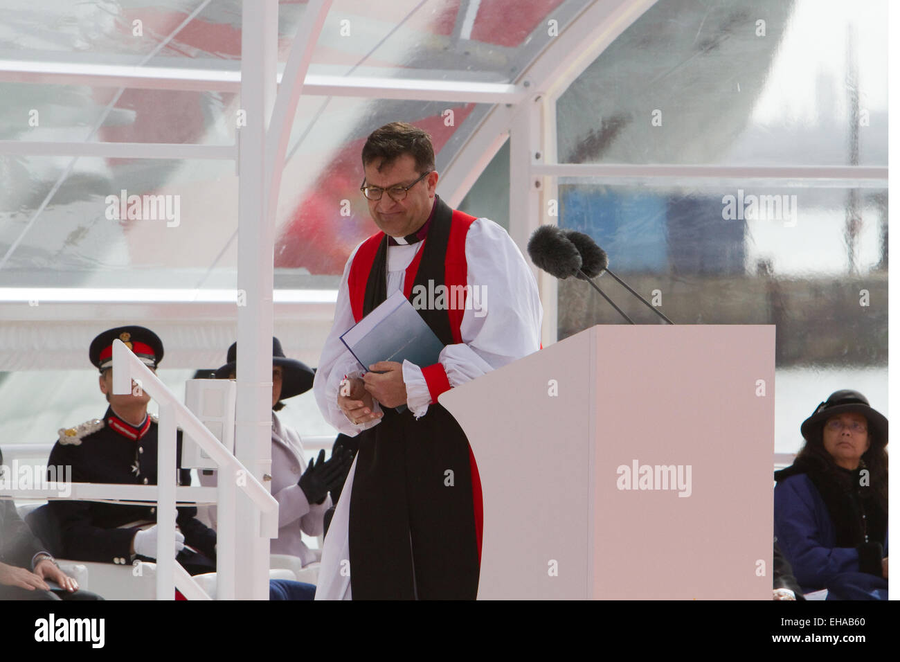 Jonathon Frost, Bishop of Southampton, gave a blessing at the official ...