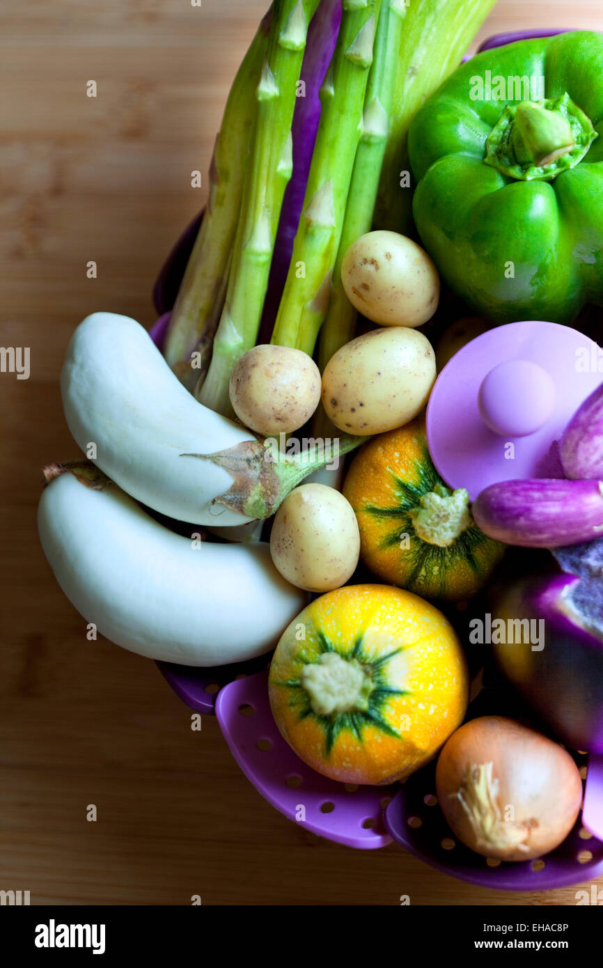 Various vegetables in a kitchen before cooking Stock Photo - Alamy