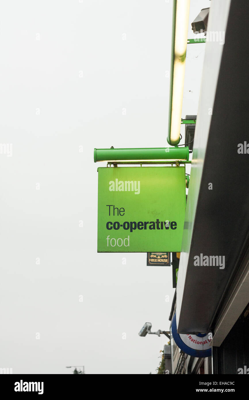 The Co-operative food shop sign Stock Photo - Alamy