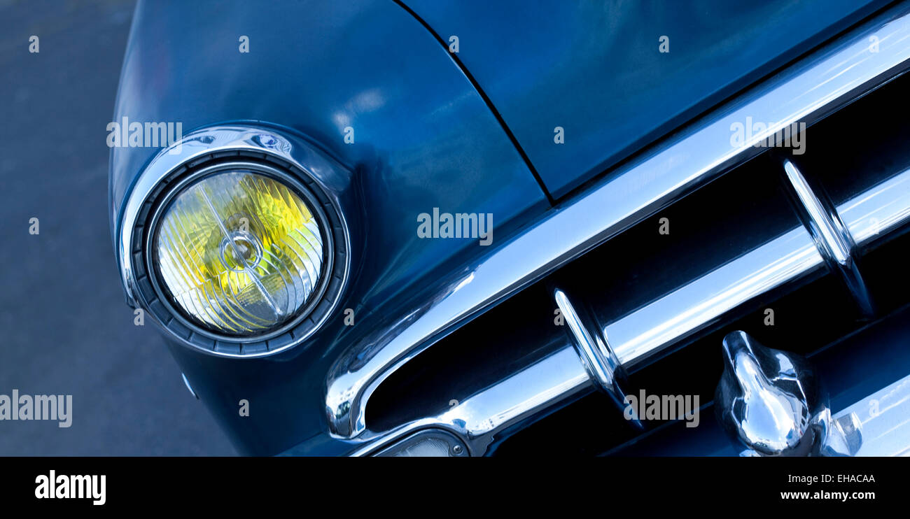 Close up of a vintage car in a street Stock Photo - Alamy