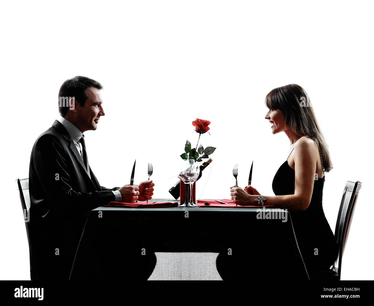 Couple Dining Silhouette