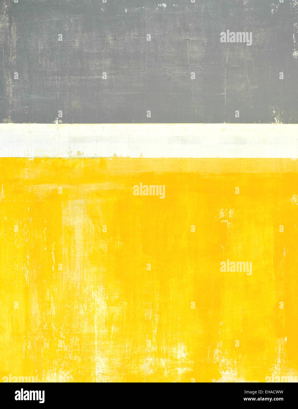 Grey and Yellow Abstract Art Painting Stock Photo - Alamy