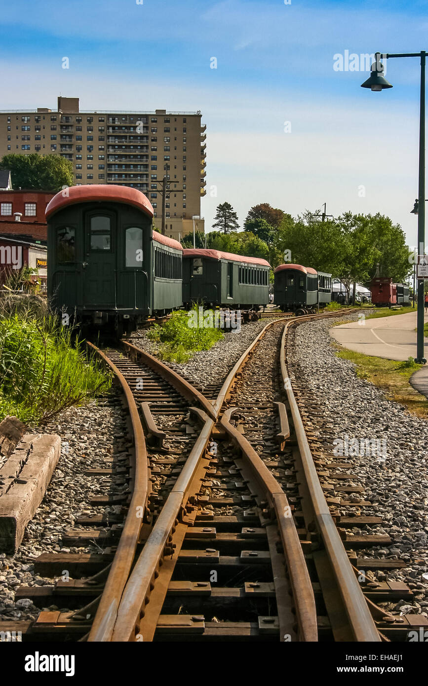 rail road tracks in portland maine Stock Photo - Alamy