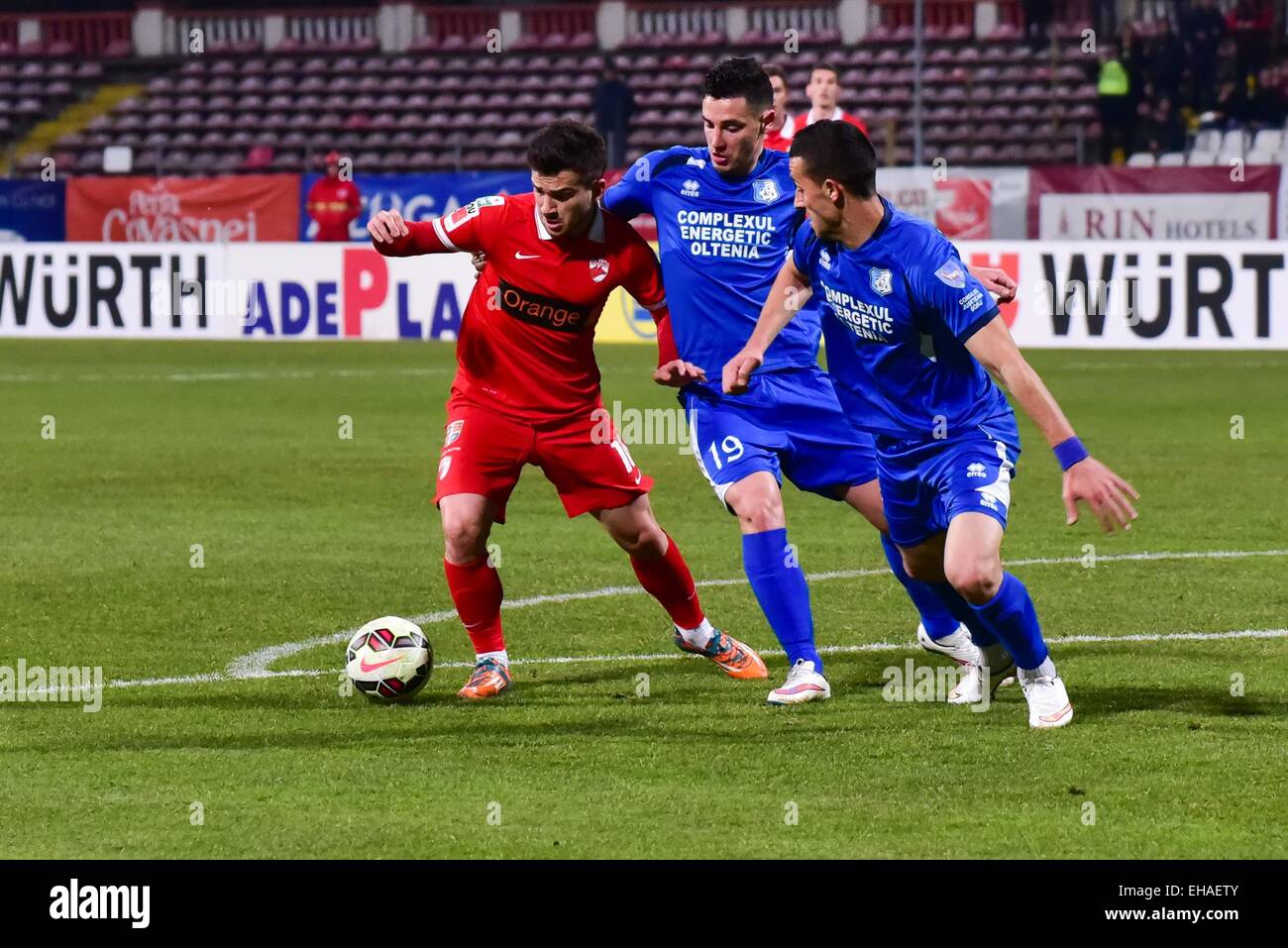 March 10, 2015: Cosmin Gabriel Matei #10 of Dinamo Bucharest, Paul ...