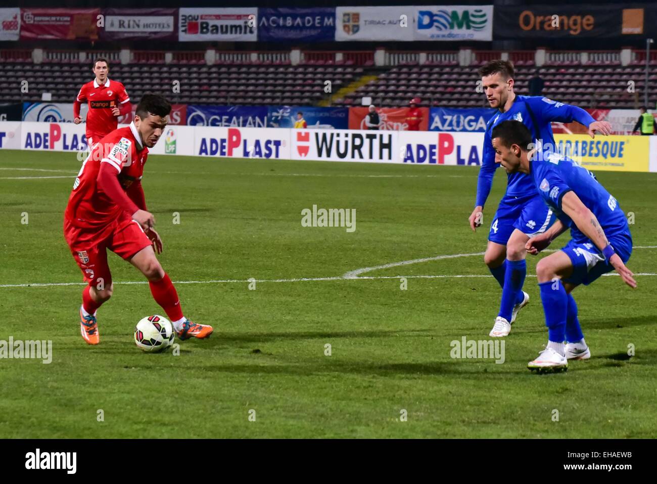 March 10, 2015: Cosmin Gabriel Matei #10 of Dinamo Bucharest and Marko ...