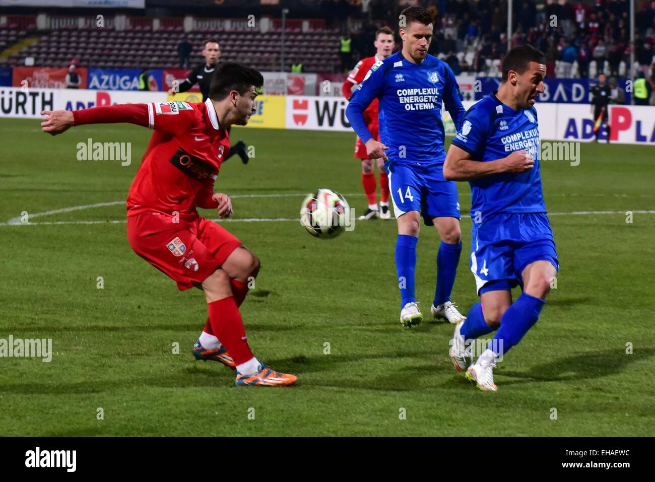 March 10, 2015: Cosmin Gabriel Matei #10 of Dinamo Bucharest, Doru ...