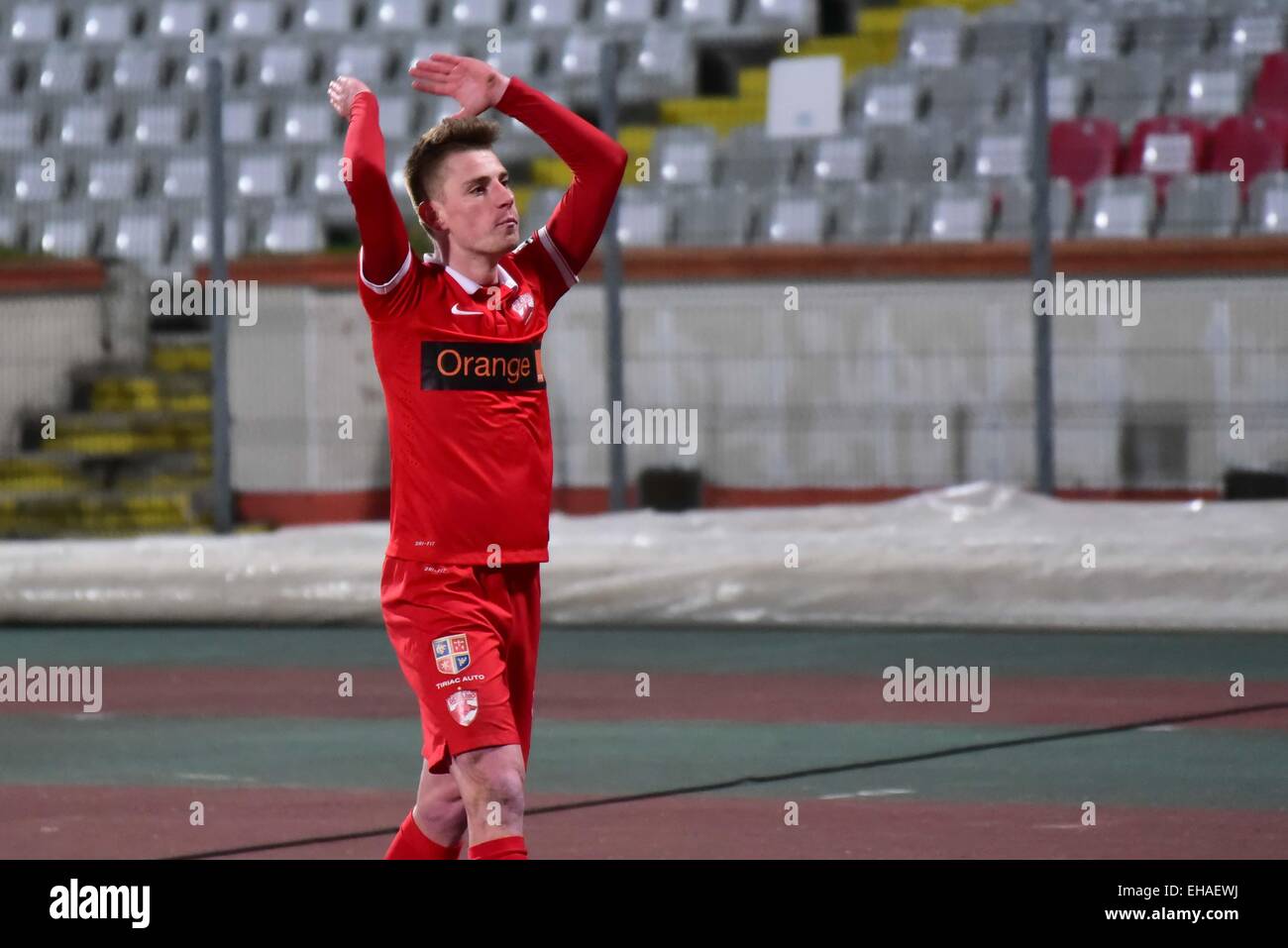 March 10, 2015: Valentin Lazar #93 of Dinamo Bucharest during the ...