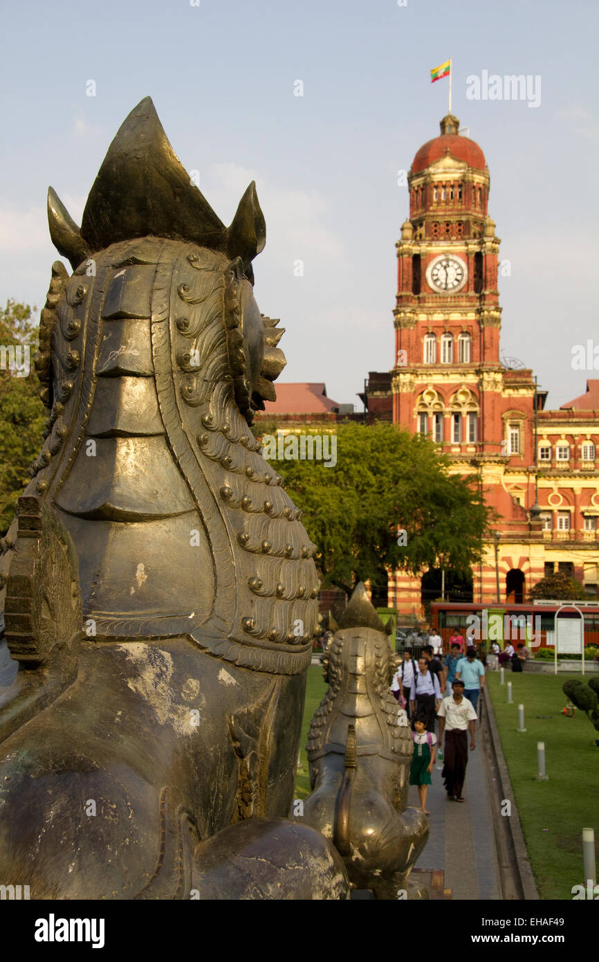 Statue in People's Square Yangon Myanmar Stock Photo - Alamy