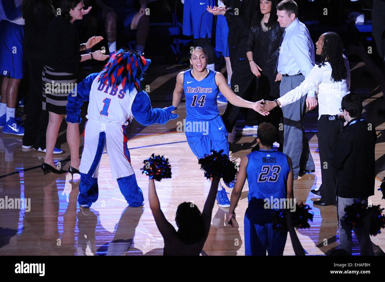 Rosemont, IL, USA. 10th Mar, 2015. DePaul Blue Demons guard Jessica ...