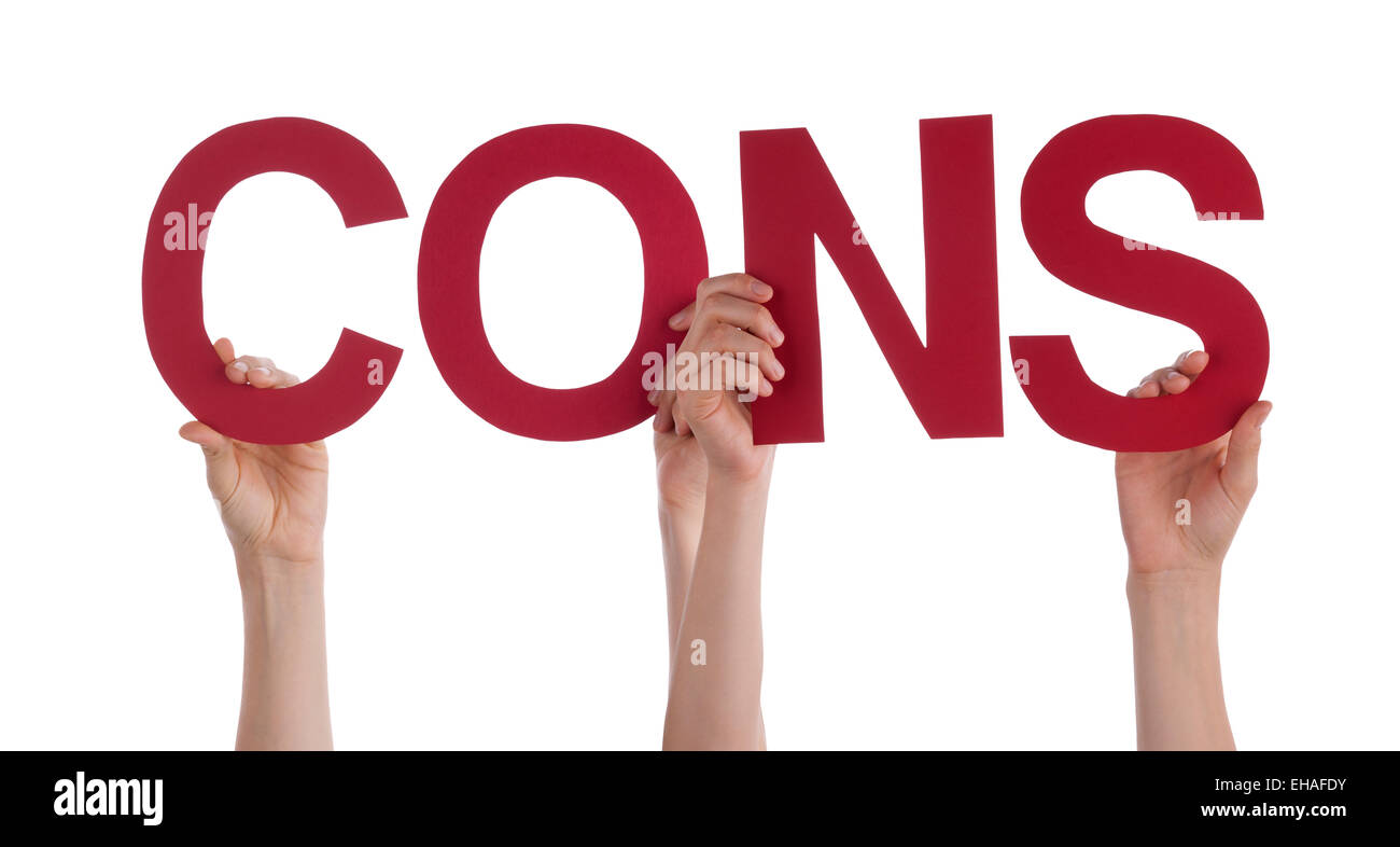 Many Caucasian People And Hands Holding Red Straight Letters Or ...