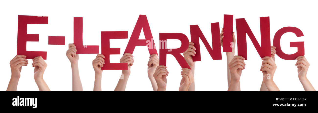 Many Caucasian People And Hands Holding Red Letters Or Characters ...