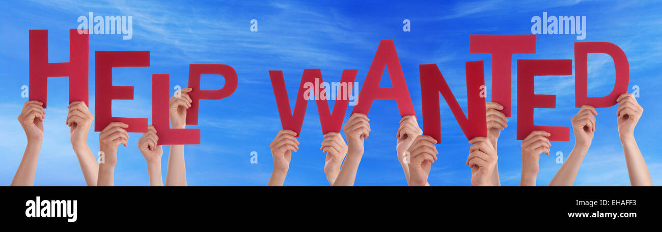 Many Caucasian People And Hands Holding Red Letters Or Characters ...