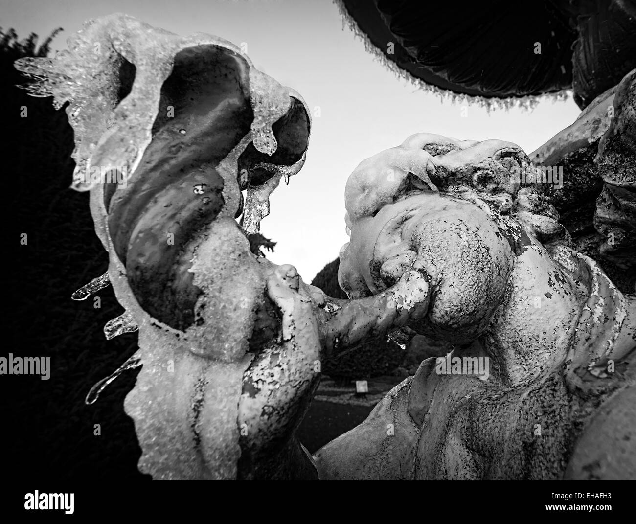 Uk weather ice in Black and White Stock Photos & Images - Alamy