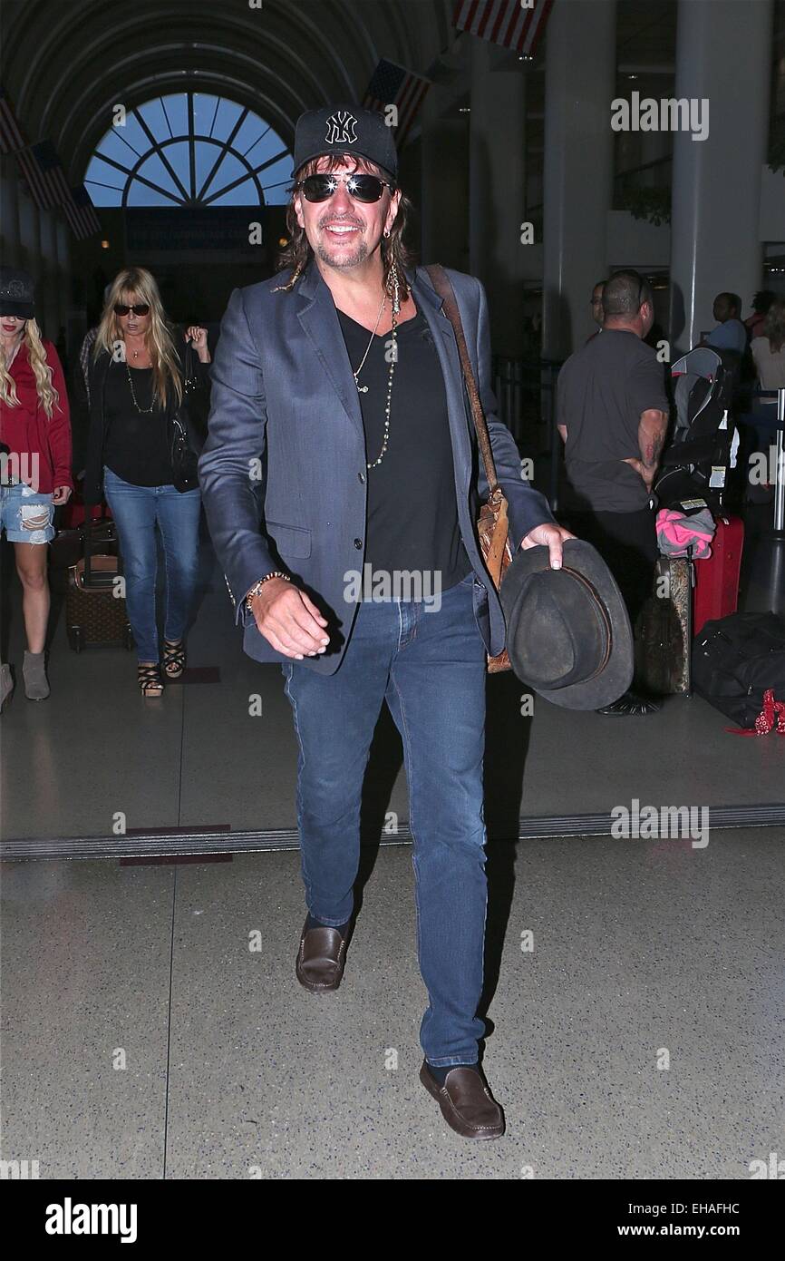 Richie Sambora and his girlfriend Orianthi Panagaris arrive at Los ...