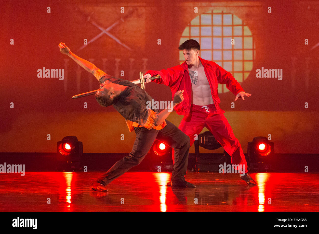 Preston Swovelin as Romeo and Ryan Carlson as Tybalt. Photocall for a ...