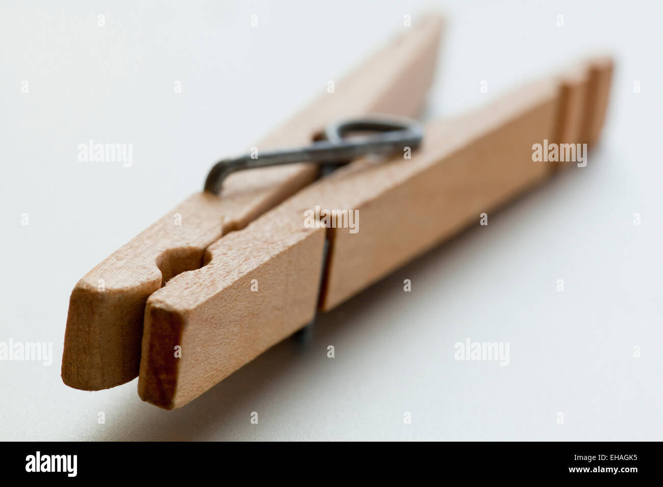 Wooden clothespin closeup Stock Photo - Alamy
