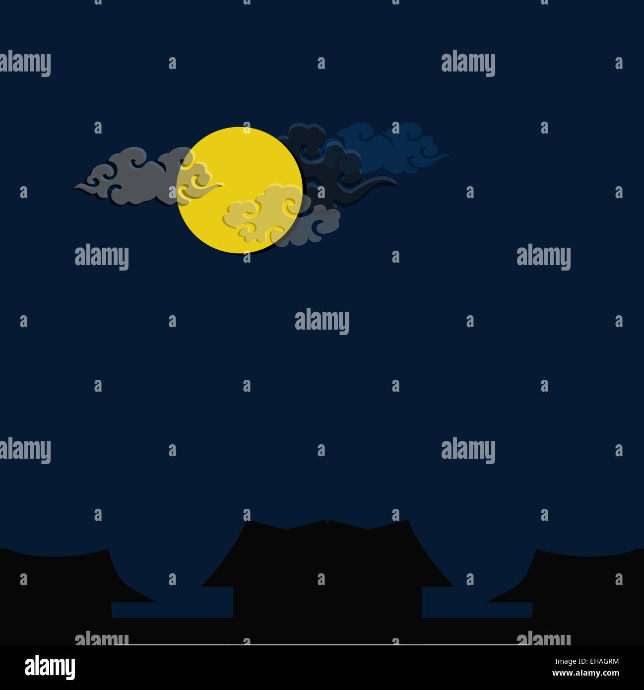 night sky full moon Stock Photo - Alamy