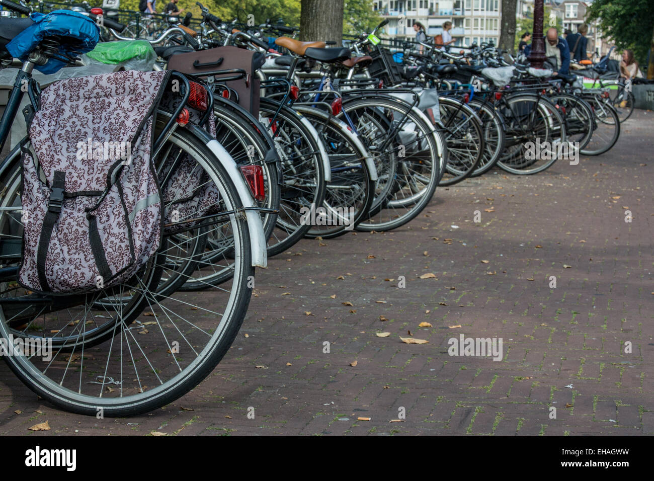 Amsterdam bicycle parking area full of bikes Stock Photo - Alamy
