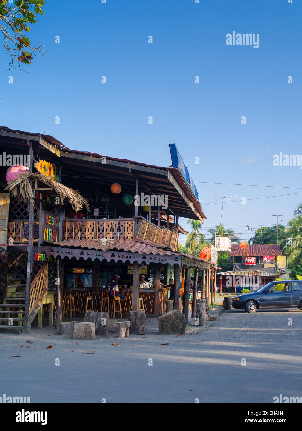 Maxi's restaurant, in downtown Manzanillo, Limon, Costa Rica Stock ...