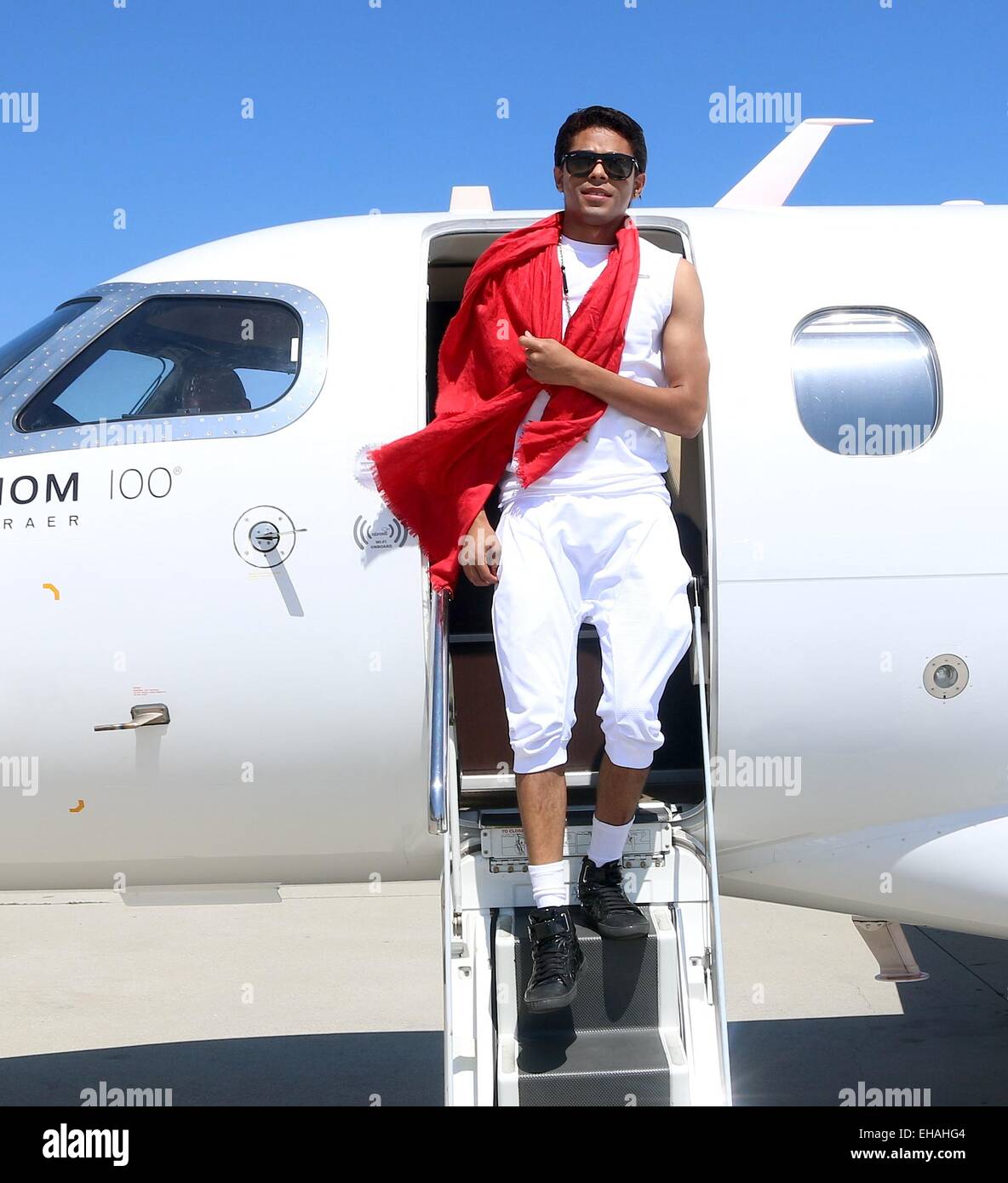 B. Howard arrives at Santa Monica Airport Featuring: B. Howard Where ...