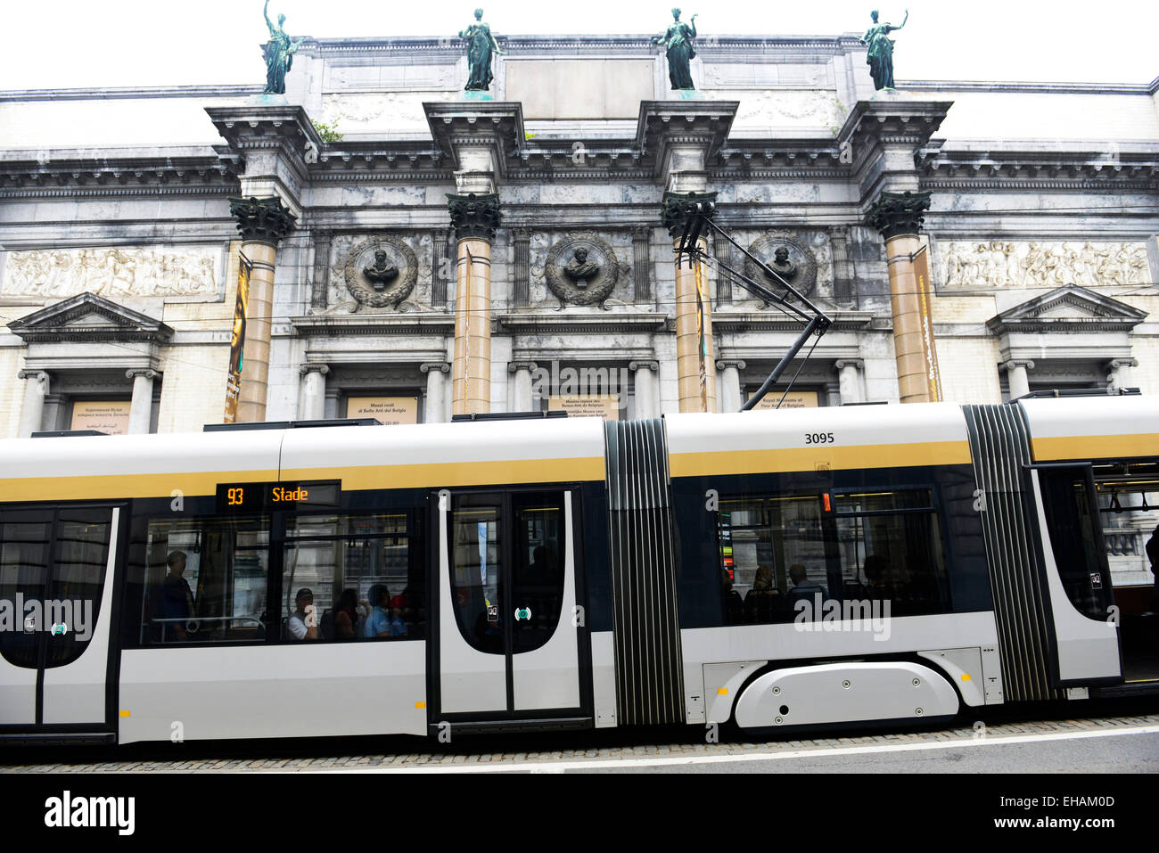 A tram in the center of Brussels Stock Photo - Alamy