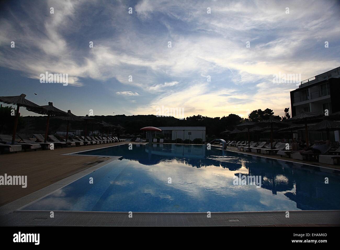 landscape view of the hotel with a pool Stock Photo - Alamy