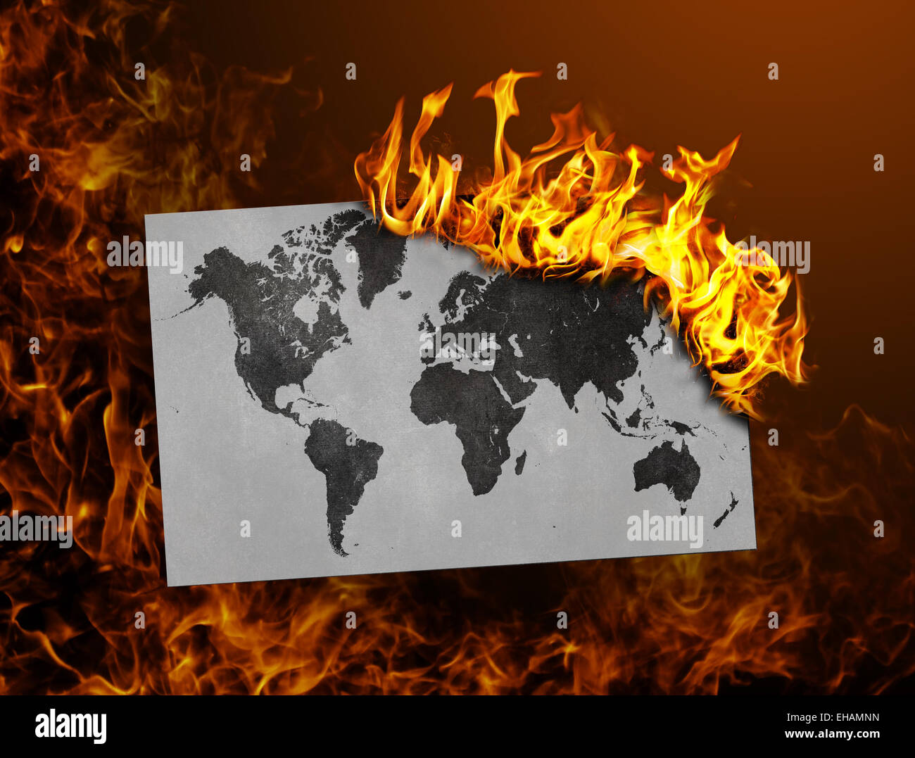 Burning map hi-res stock photography and images - Alamy
