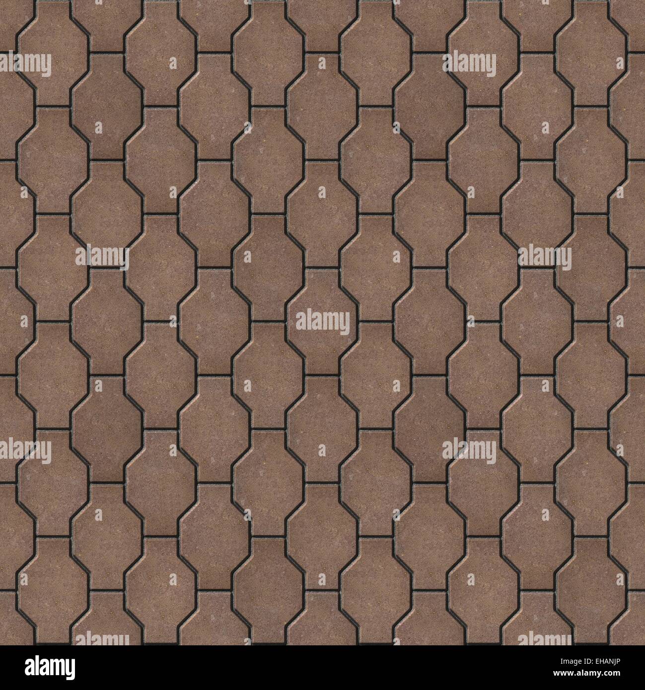 Brown Decorative Wavy Paving Slabs. Seamless Tileable Texture Stock ...