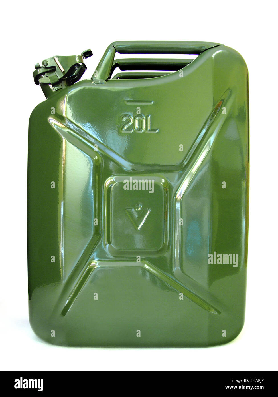 Green metal jerrycan black Cut Out Stock Images & Pictures - Alamy
