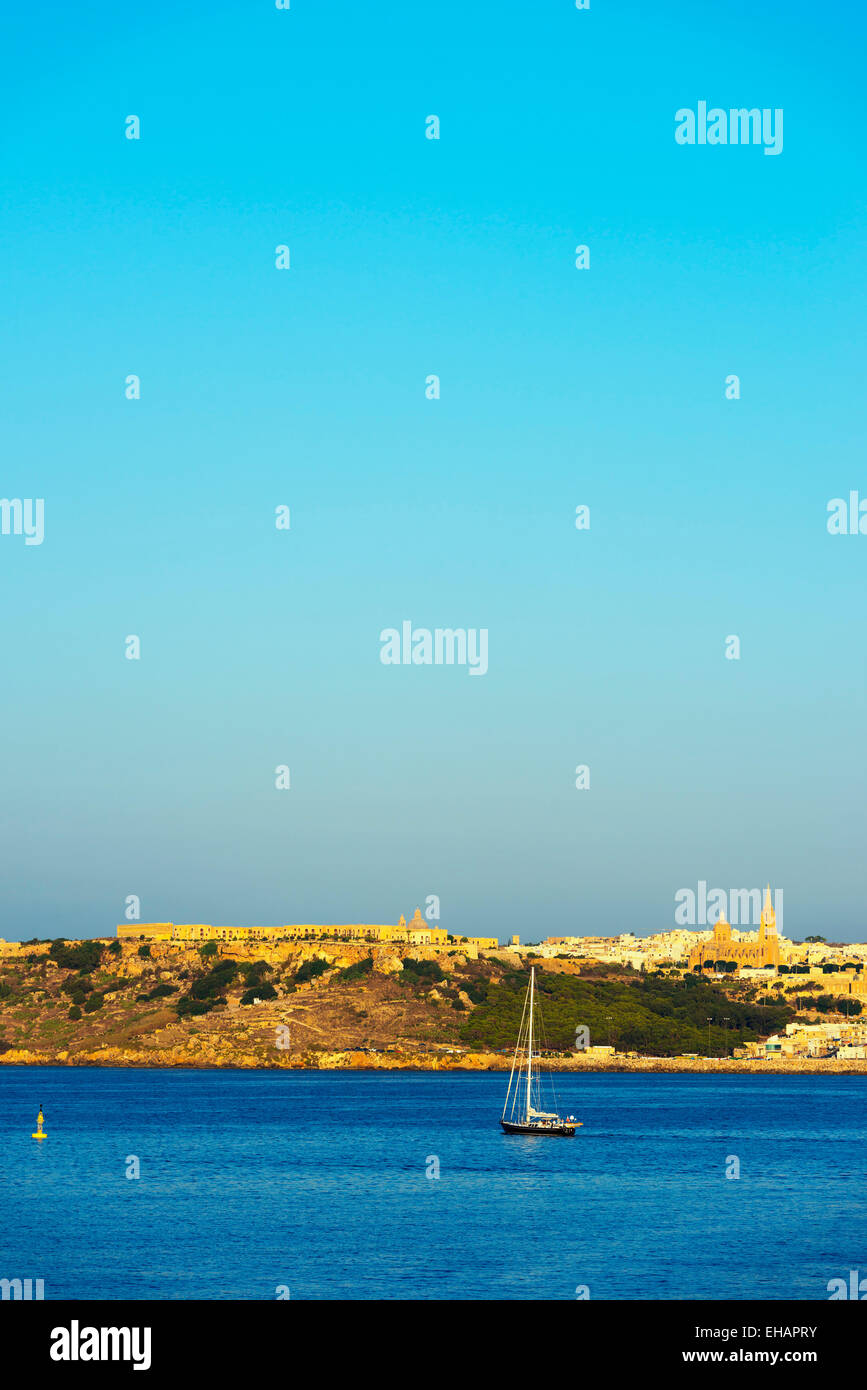 Mediterranean Europe, Malta, Gozo Island, Mgarr, Fort Chambray Stock ...
