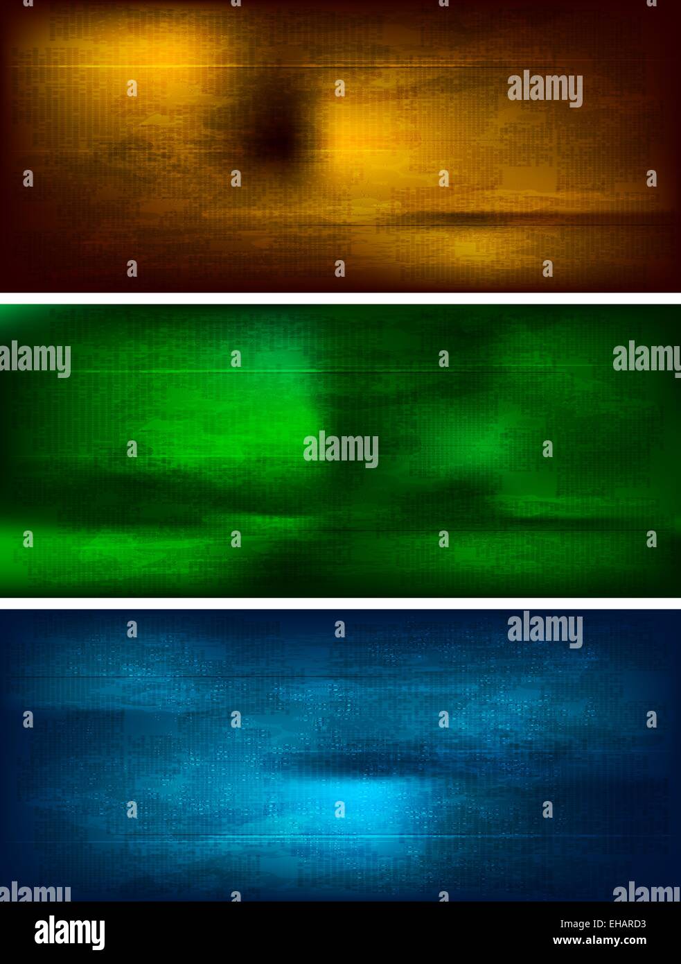 Set of dark grunge banners Stock Photo - Alamy