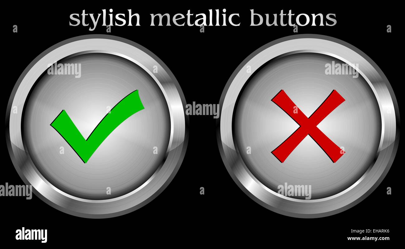 illustration of check mark buttons Stock Photo - Alamy