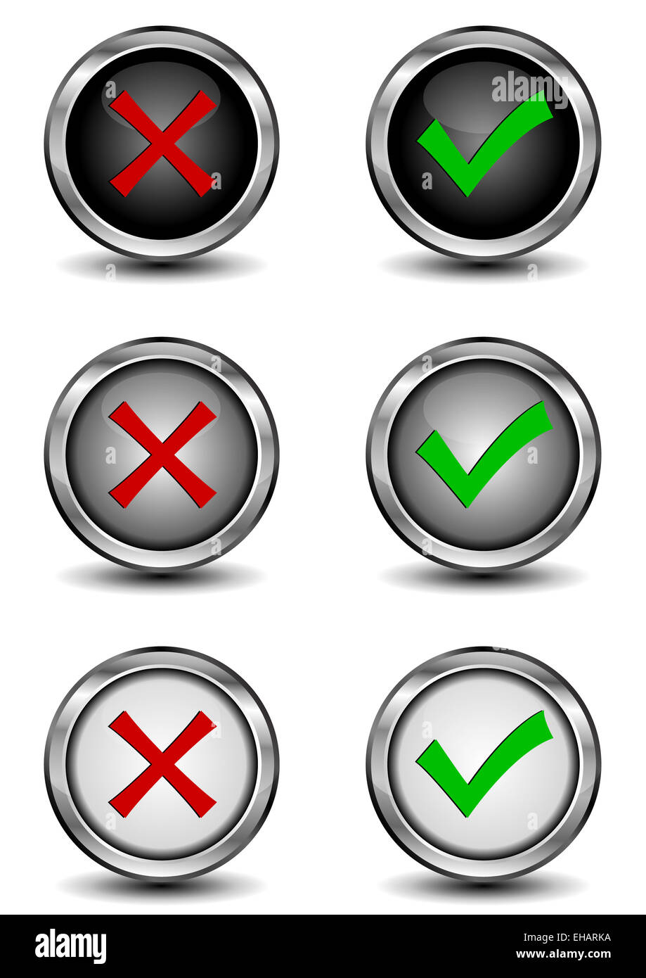 illustration of check mark buttons Stock Photo - Alamy