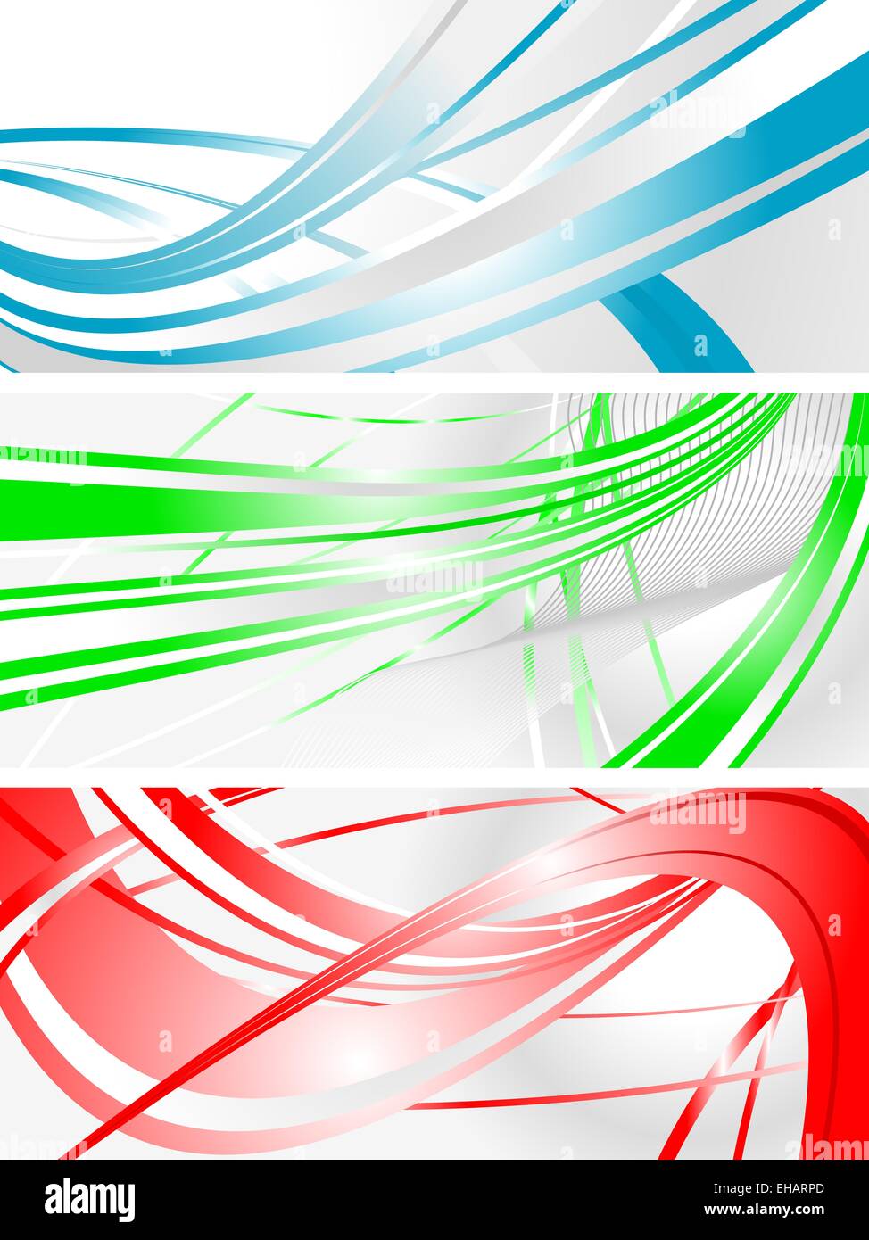 Set of abstract wavy banners Stock Photo - Alamy