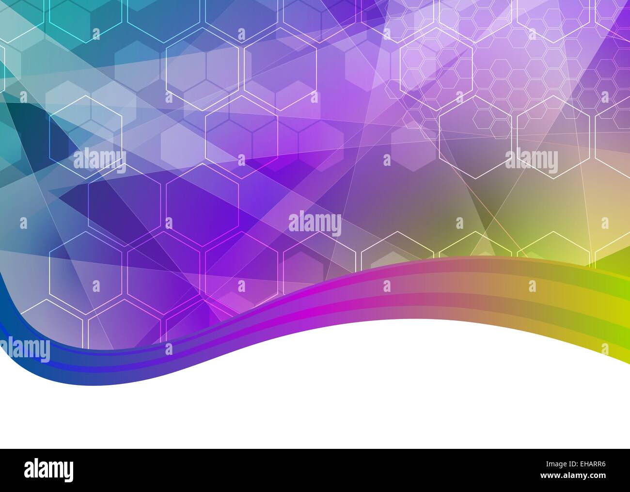 Abstract hexagon background with wave Stock Photo - Alamy