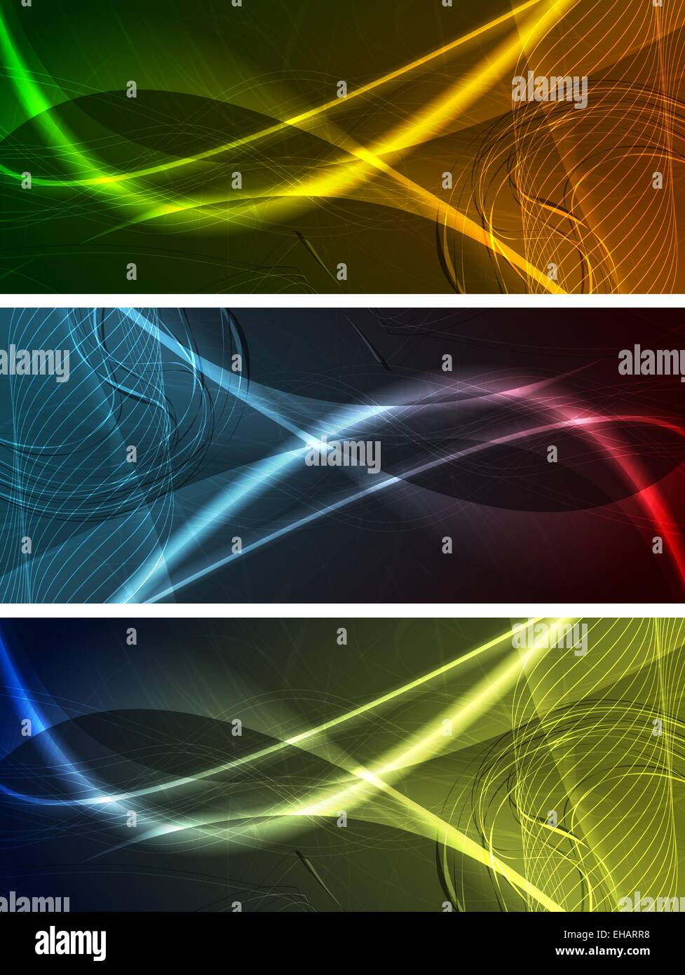 Set of beautiful abstract banners Stock Photo - Alamy