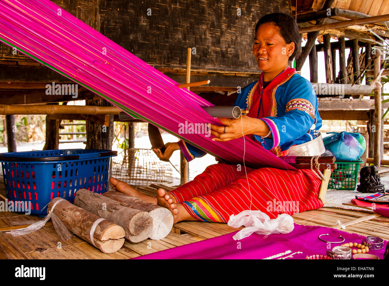 Palong Hill Tribe Woman, Chiang Mai, Thailand Stock Photo - Alamy