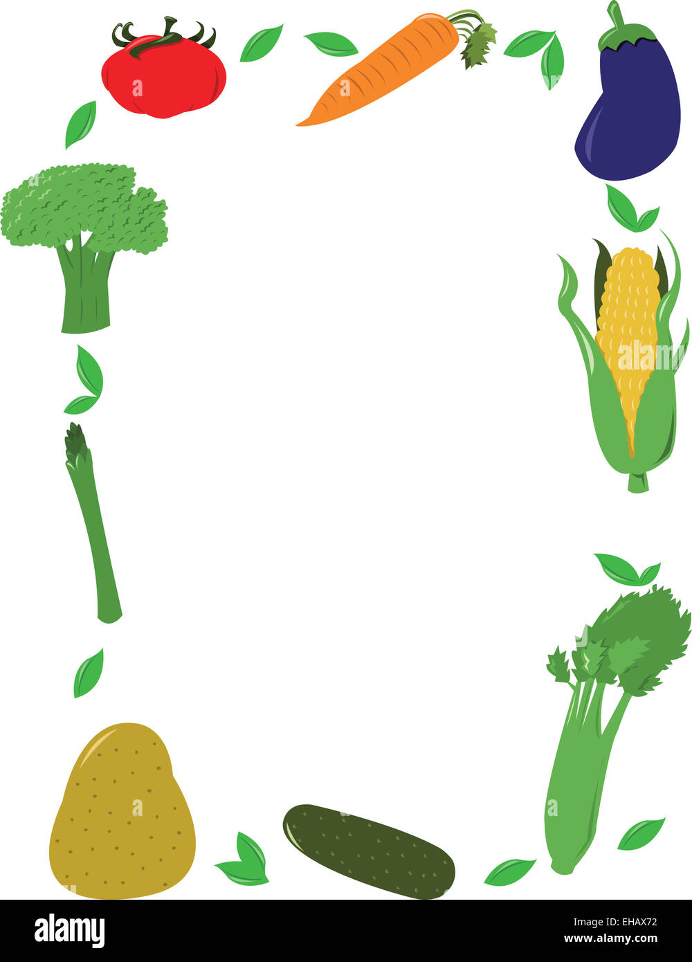 Vector vegetables frame hi-res stock photography and images - Alamy