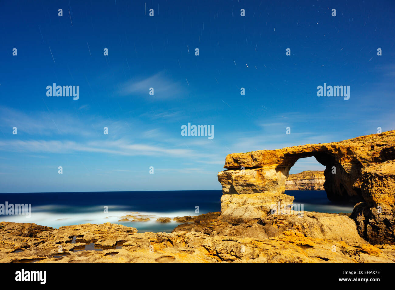 Mediterranean Europe, Malta, Gozo Island, Dwerja Bay, The Azure Window ...