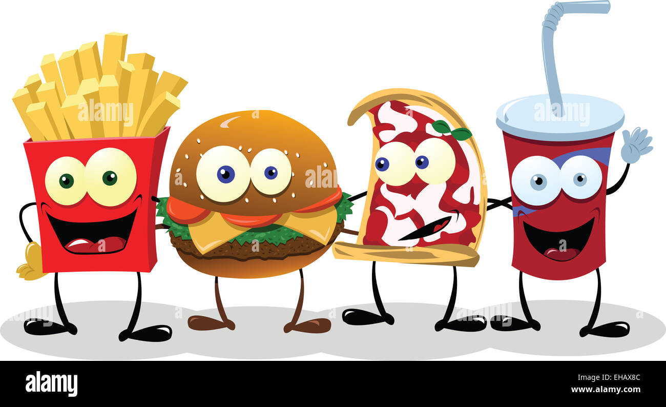 Cartoon food group hi-res stock photography and images - Alamy